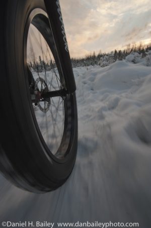 Shooting with a camera attached to a snow bike with a Bogen Super Clamp ...
